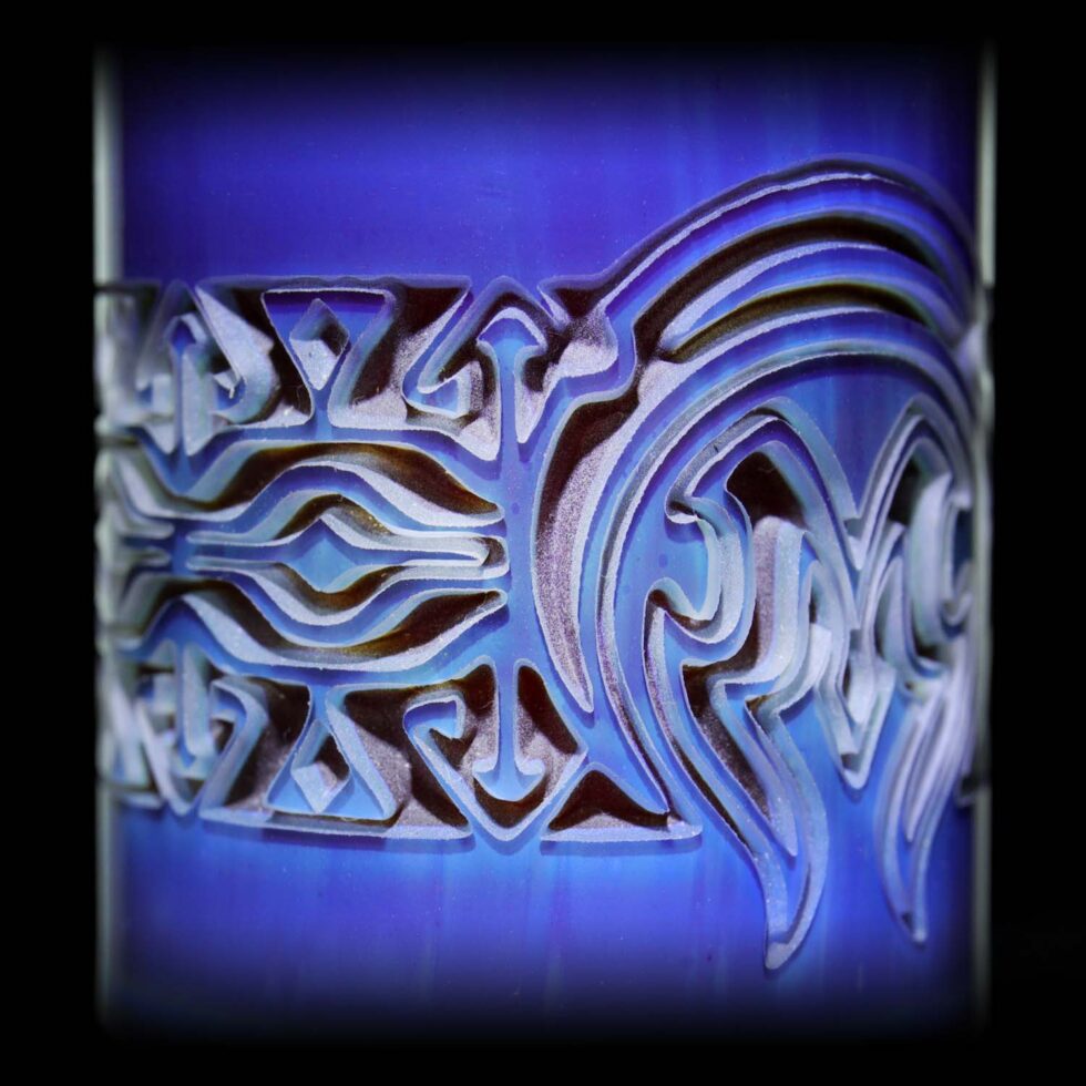 Carved Smaller Baller Jar - Mothership Glass | Official